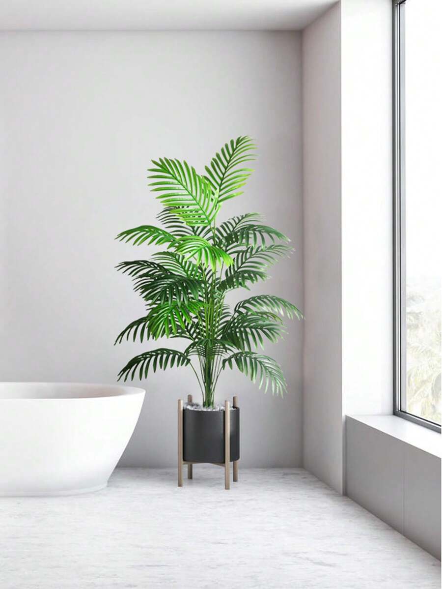 90-120cm Artificial Palm Tree With Imitation Bird's Nest Fern ...