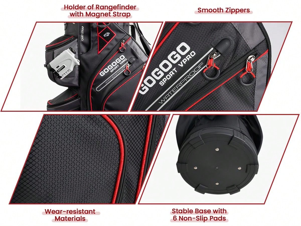 Gogogo Sport Vpro Golf Stand Bag 14 Way Full Length Dividers with 9 ...