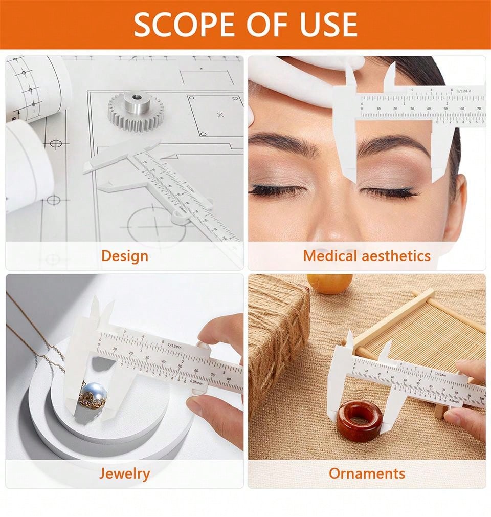 Kcute Plastic Vernier Caliper 0-150mm Measurement Wenwan Jewelry ...