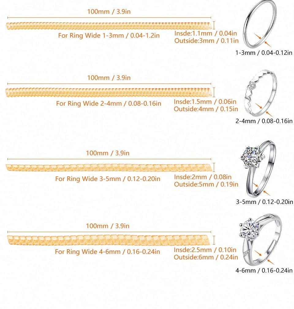 Ring Size Adjuster, Invisible Ring Sizer, Tightener, Reducer, Guard ...