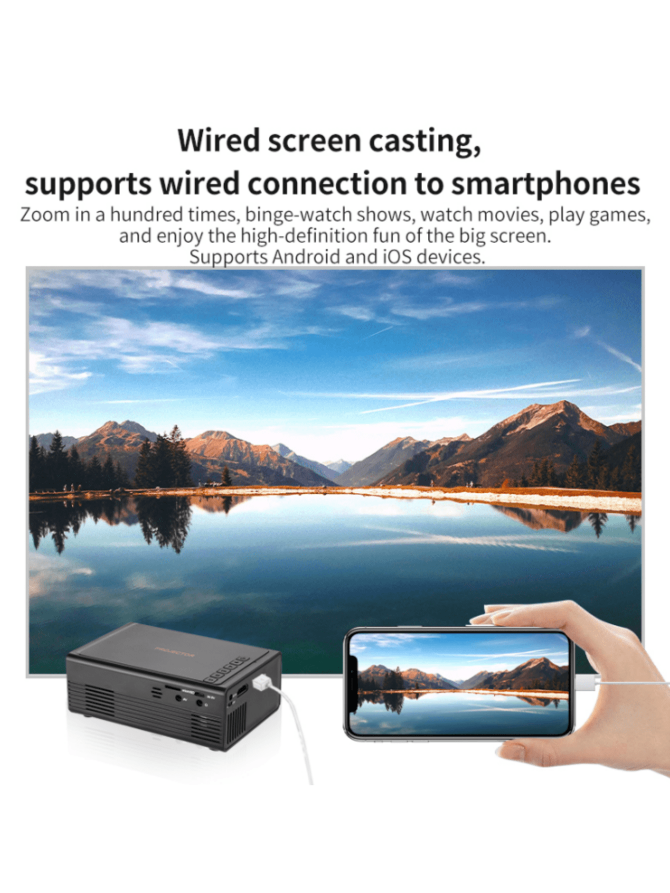 Projecteur Portable Led Hd M200, Cinéma Maison Intelligent Pour Une ...