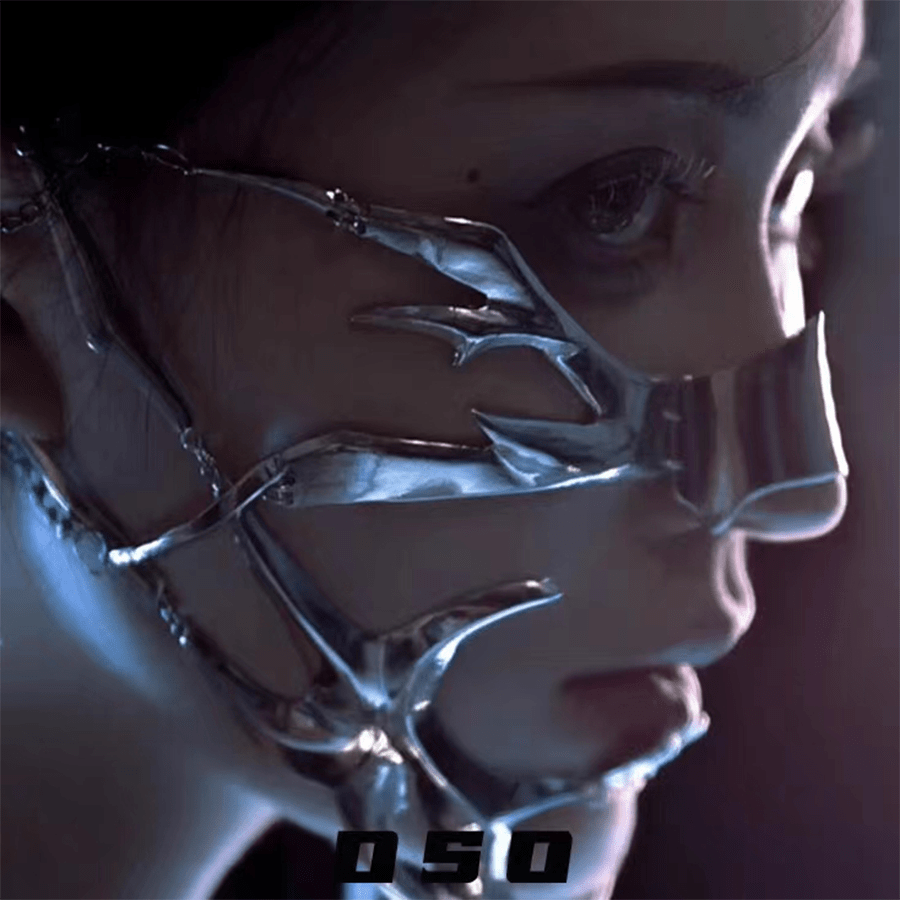 2pcs Cyberpunk Style Metallic Face Masks For Halloween Party, With Lip ...