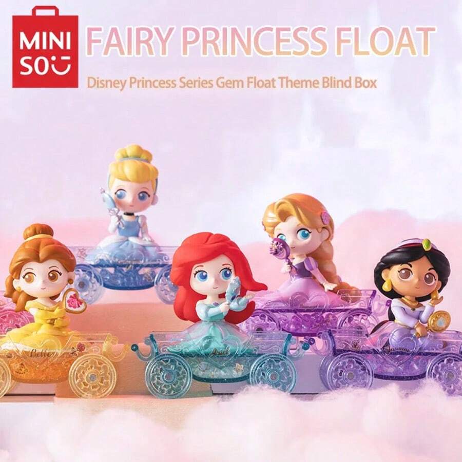 Miniso Disney Princess Series Gem Car Theme Character Blind Box Home ...