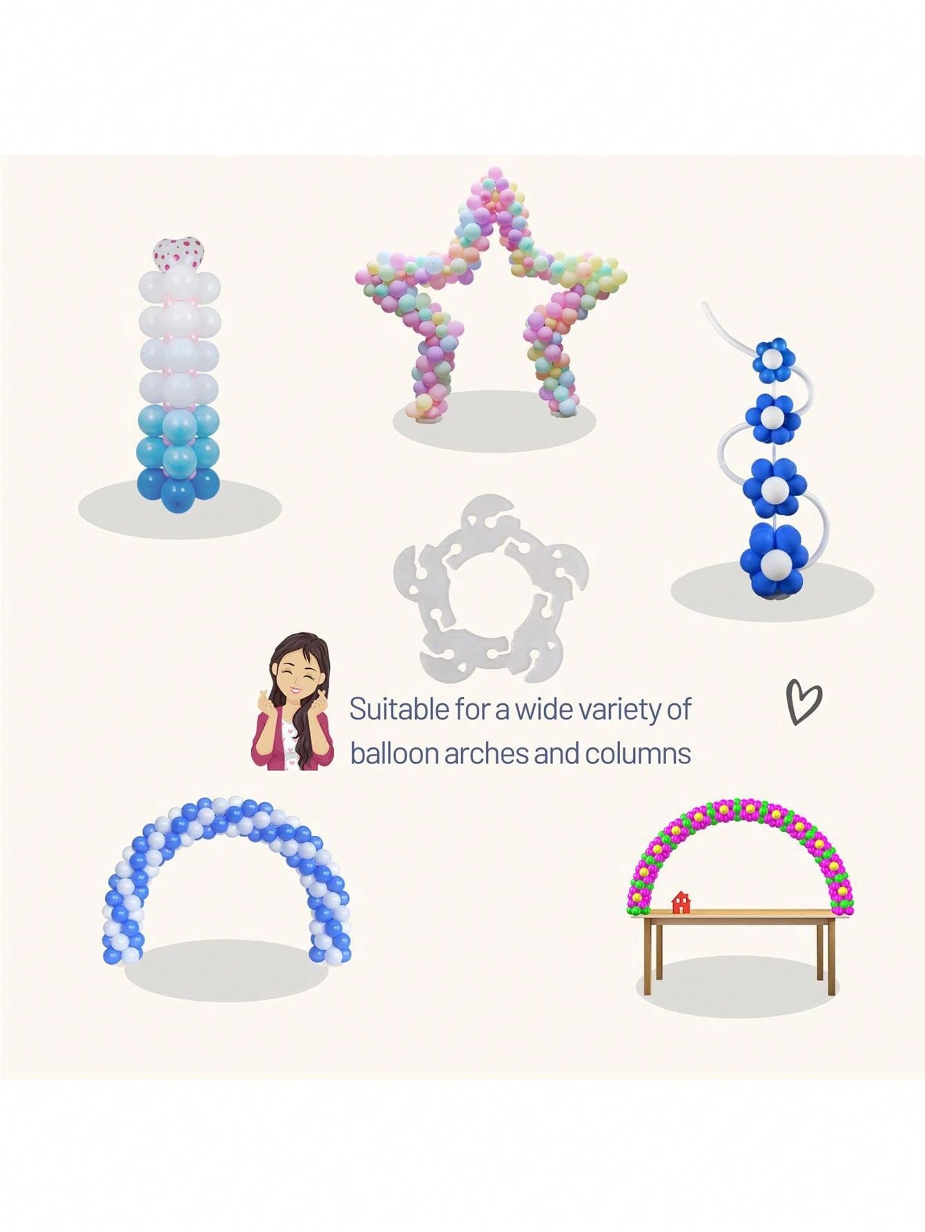 50pcs Balloon Clips, Balloon Connectors, Used For Arch Balloon Clips ...