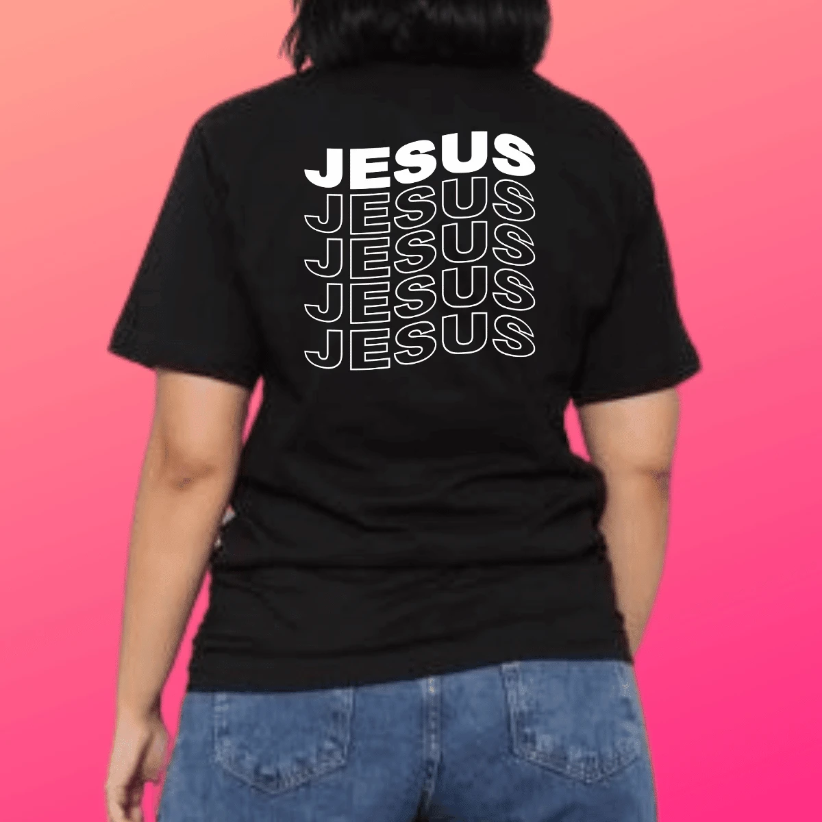 Blusa Feminina Frase Evangélica Jesus Streetwear Oversize | SHEIN Brasil