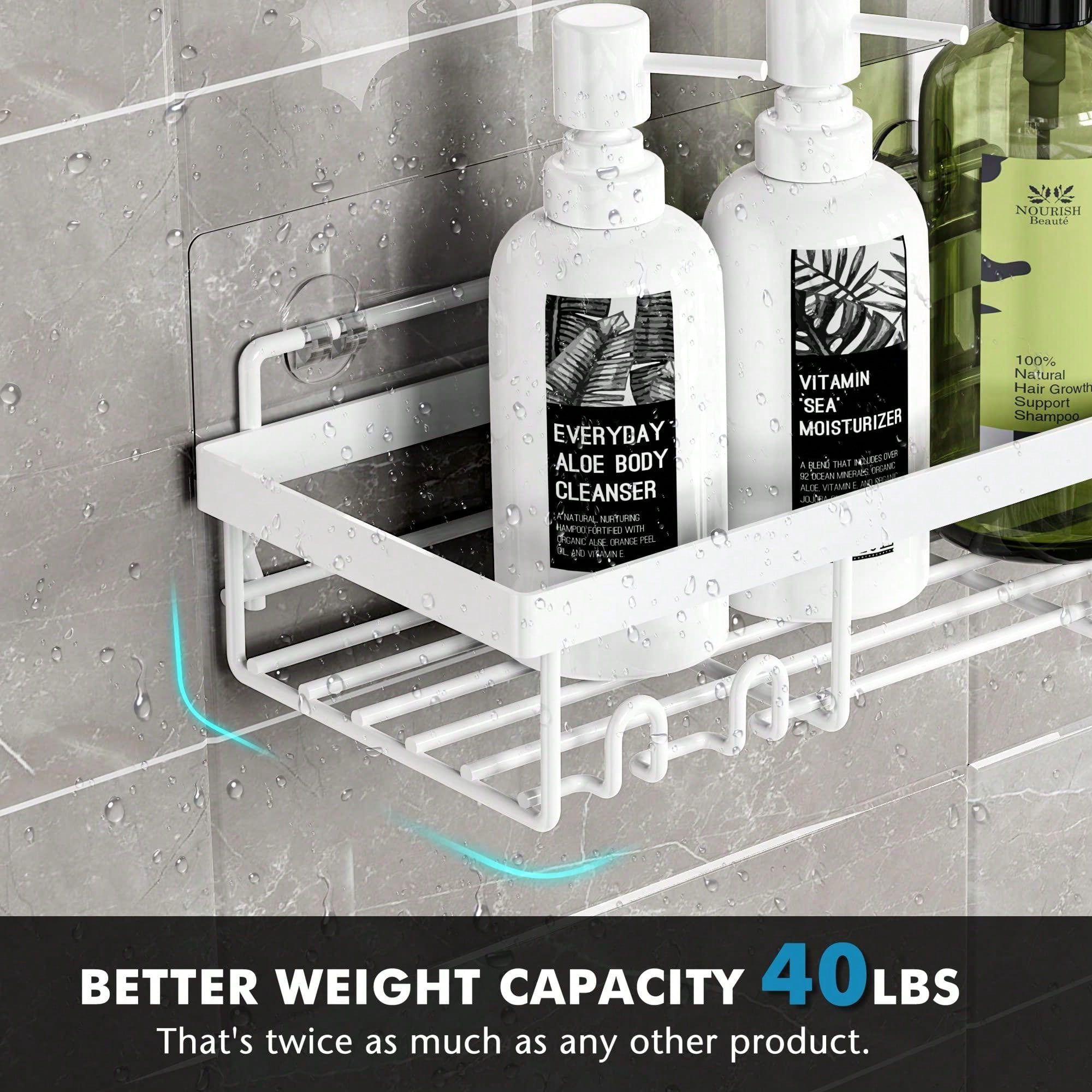 Shower Caddy Shelf Organizer Rack, Self Adhesive Bathroom Accessories ...