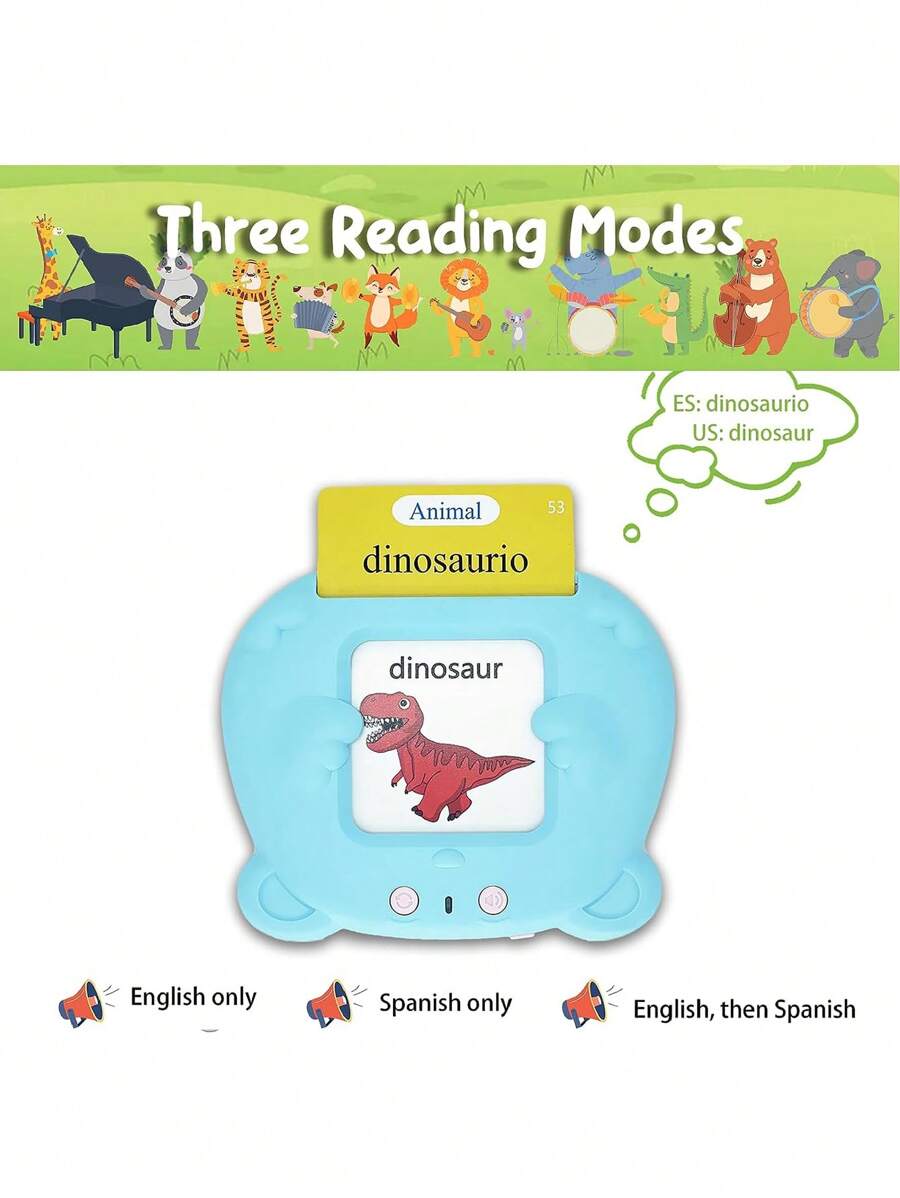 Word Language Learning Flash Cards Reader - Early Education Toy For ...