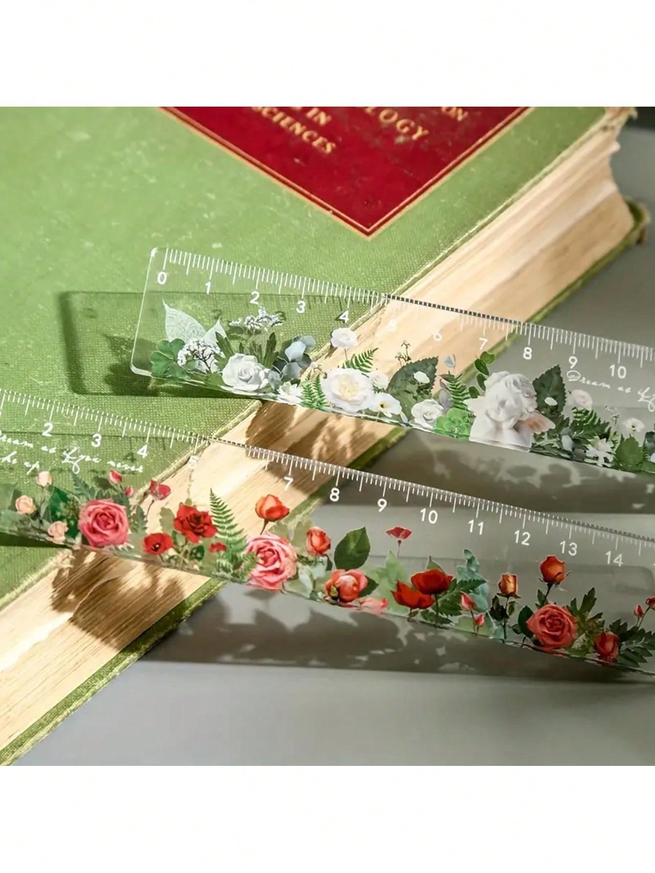 Plant Clear Ruler - Acrylic Ruler 15cm School Ruler With Centimeters ...