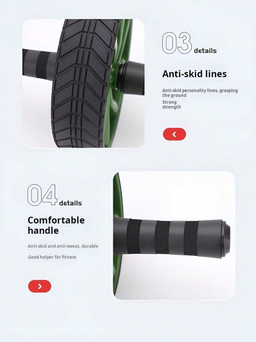 1pc 5cm Wide TPE Wheel Stainless Steel Pipe Single Abdominal Wheel For ...