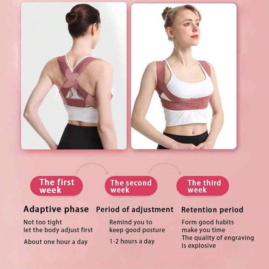 1pc Invisible Back Posture Corrector Brace For Adult Men And Women ...