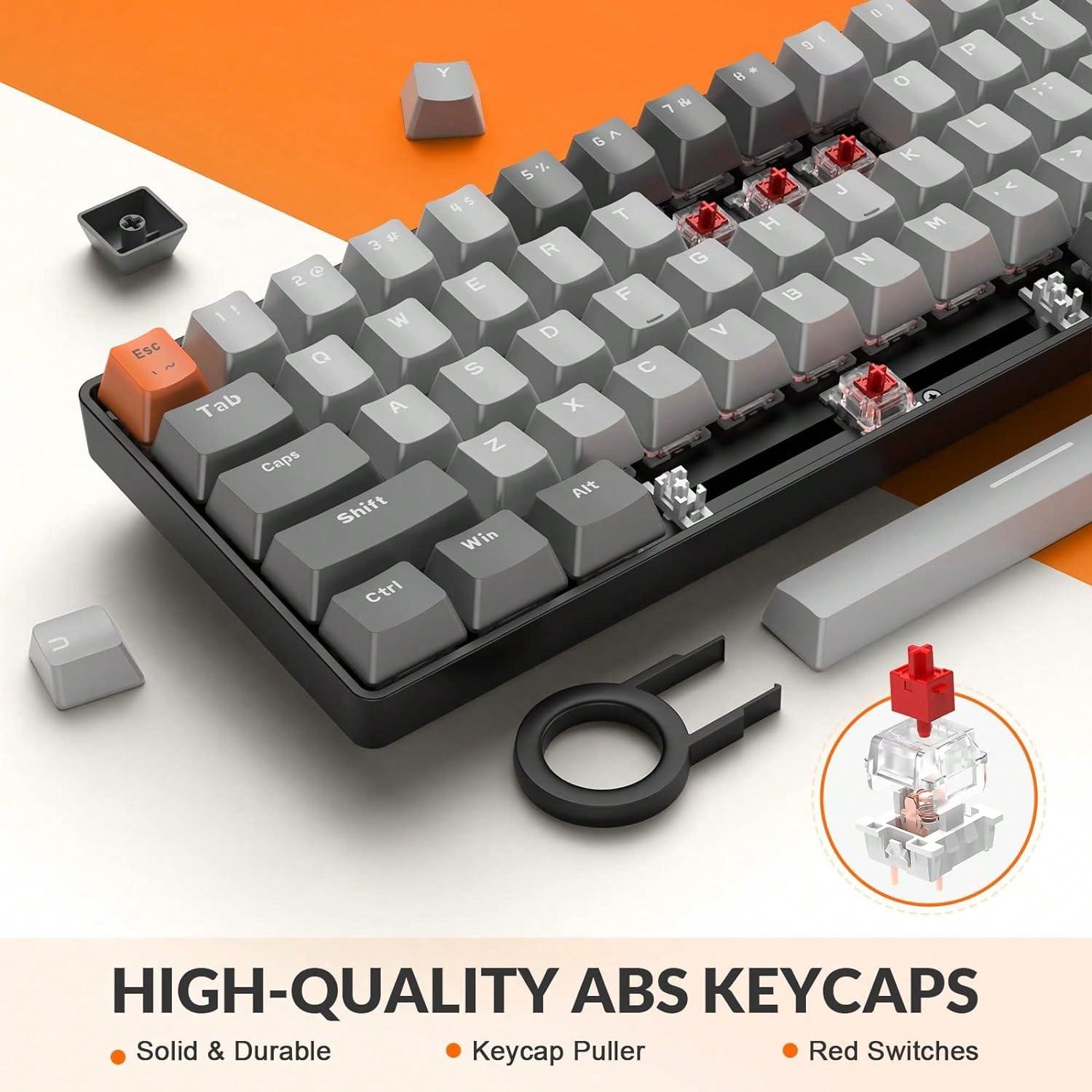 MAGIC-REFINER RK68 Wireless Mechanical Keyboard, 60% Percent Gaming Keyboard, Apex Pro Mini 2 ...