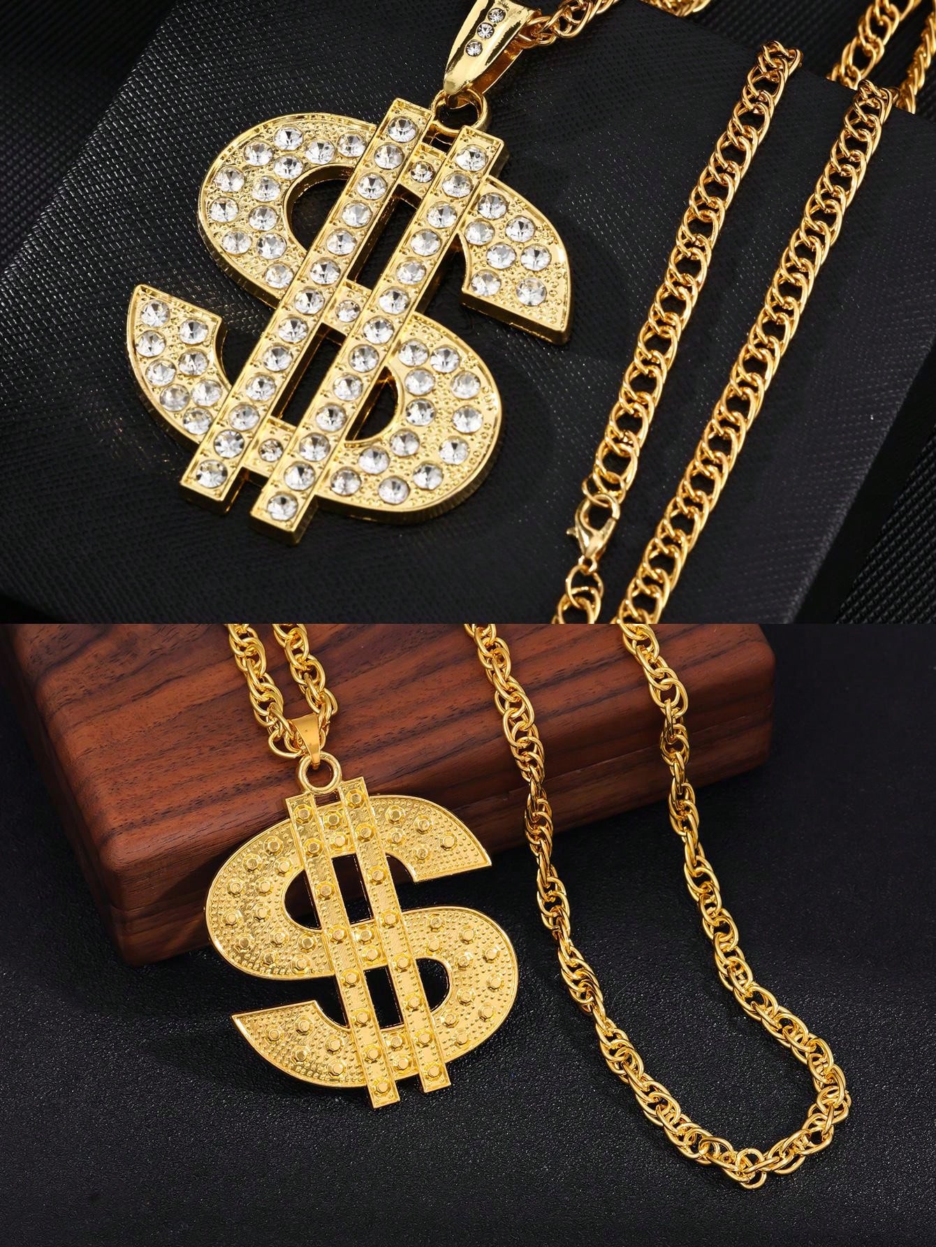 Men's Dollar Sign Pendant Necklace Money Dollar Chain Necklace | SHEIN EUR