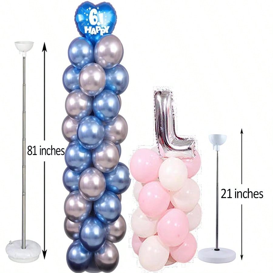 Balloon Column Stand Kit - 2 Set Adjustable Balloon Stand With 8ft ...
