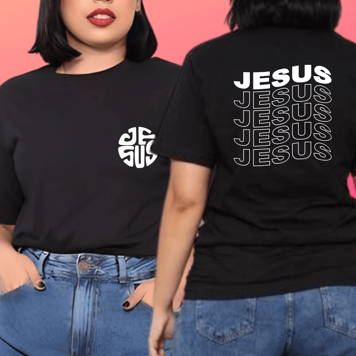 Blusa Feminina Frase Evangélica Jesus Streetwear Oversize | SHEIN Brasil