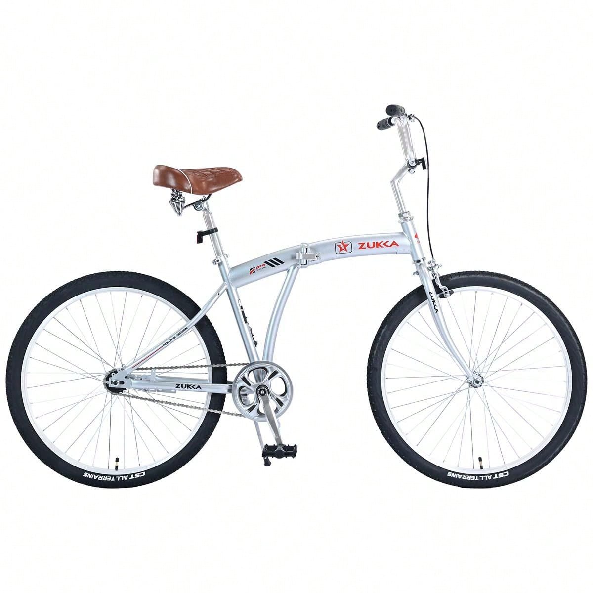 Merax Single Speed Folding Bicycles, Multiple Colors 26"Inch Beach ...