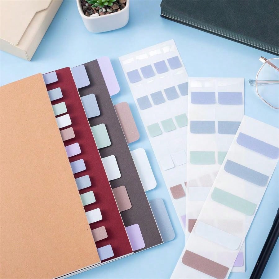 Morandi Colors Translucent Sticky Index Tabs, 3 Different Sizes 6 ...