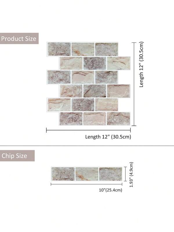 10-Sheet Subway Tiles Self Adhesive Kitchen Splashbacks, Peel and Stick ...