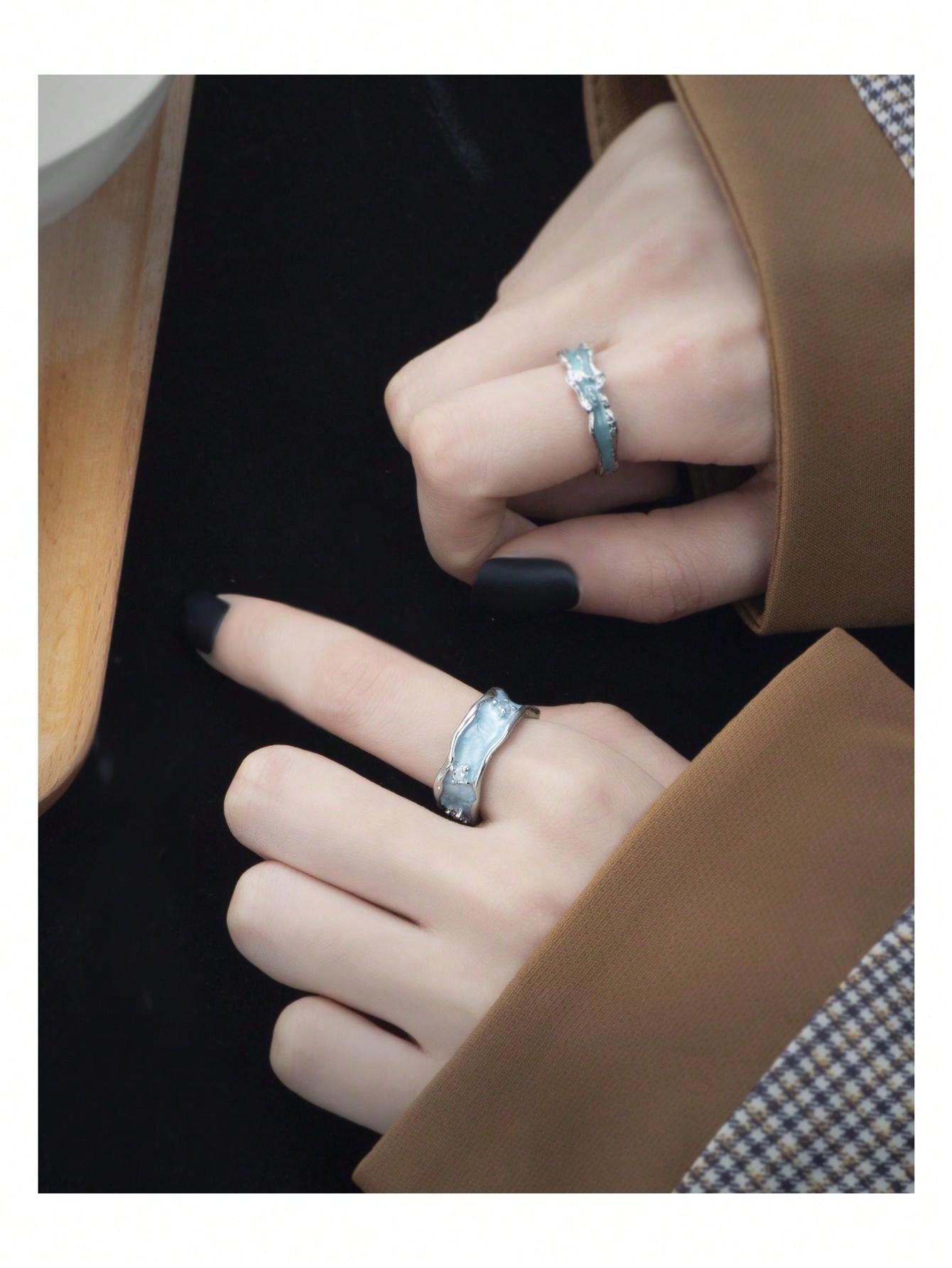 Blue Couple Rings Set | SHEIN USA