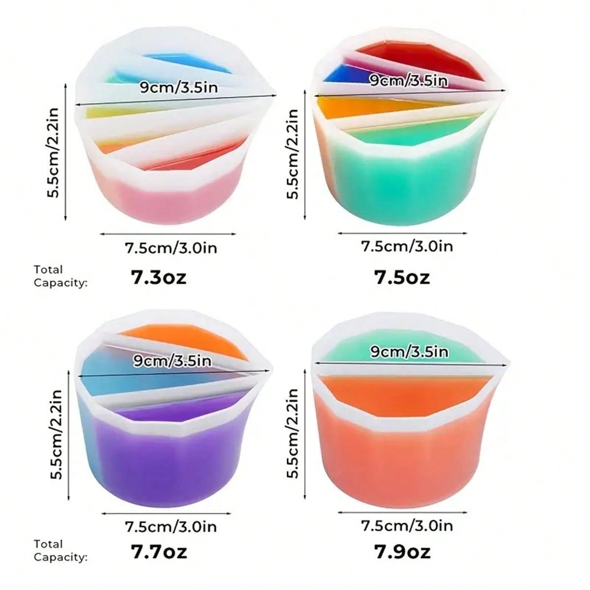 Split Cup For Paint Pouring,1pc Reusable Fluid Art Split Cup Silicone ...