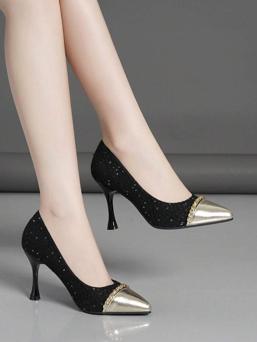 Talons Hauts Pour Femmes En Cuir Verni À La Mode Printemps/automne Avec ...