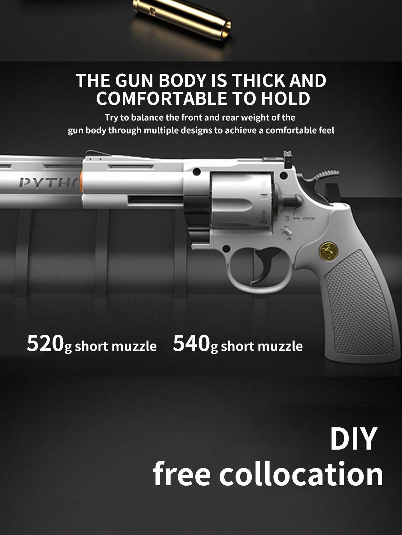 1pc Model Soft Bullet Gun Toy For Adults, Quick Shooting With Foam ...