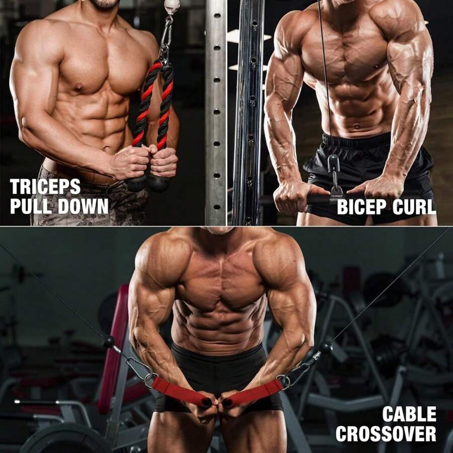 Upgraded Weight Cable Pulley System Gym, LAT and Lift Pulley System ...