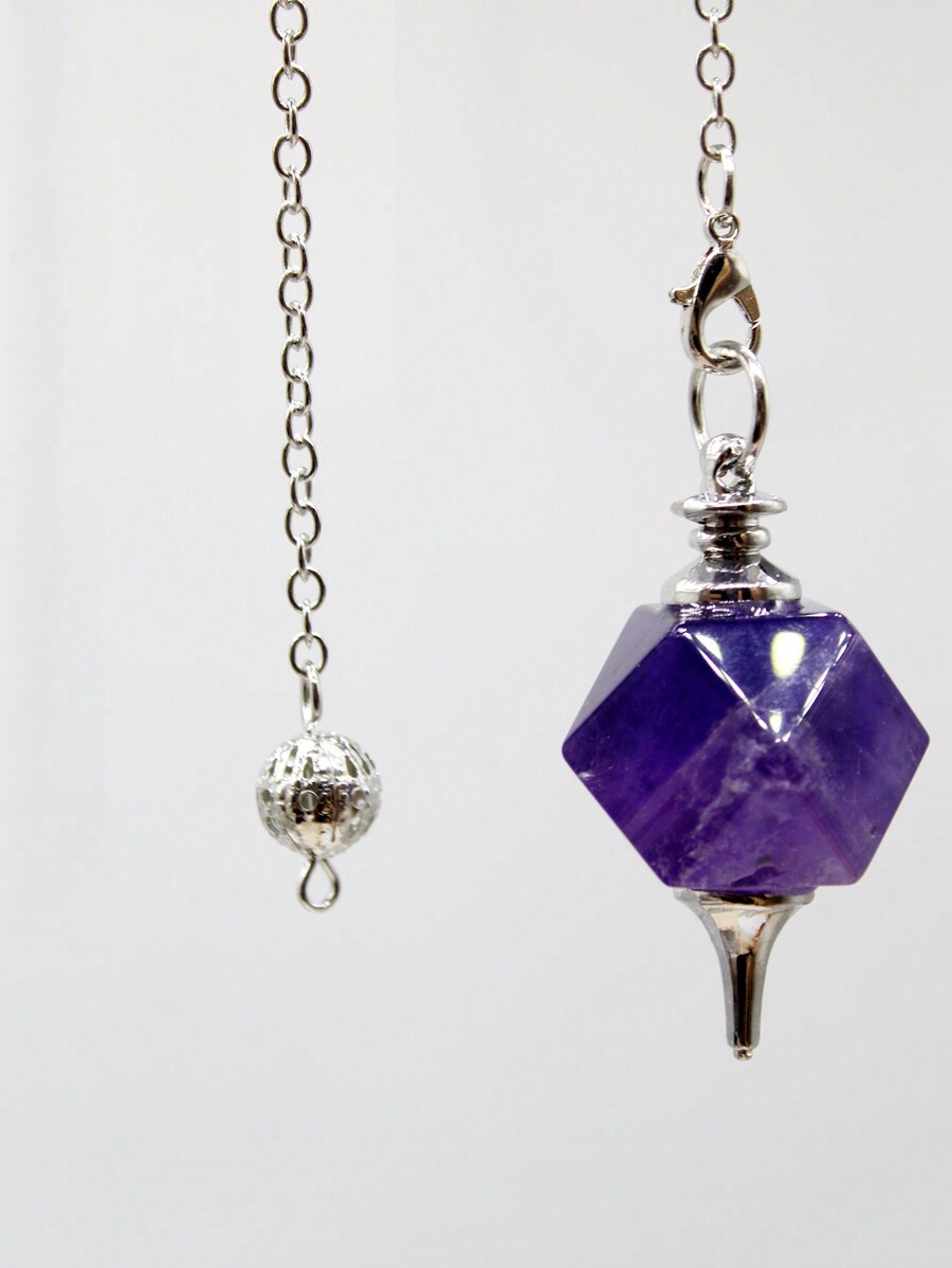 1pc Healing Crystal Pendulum for Divination Dowsing Amethyst Pendulums ...