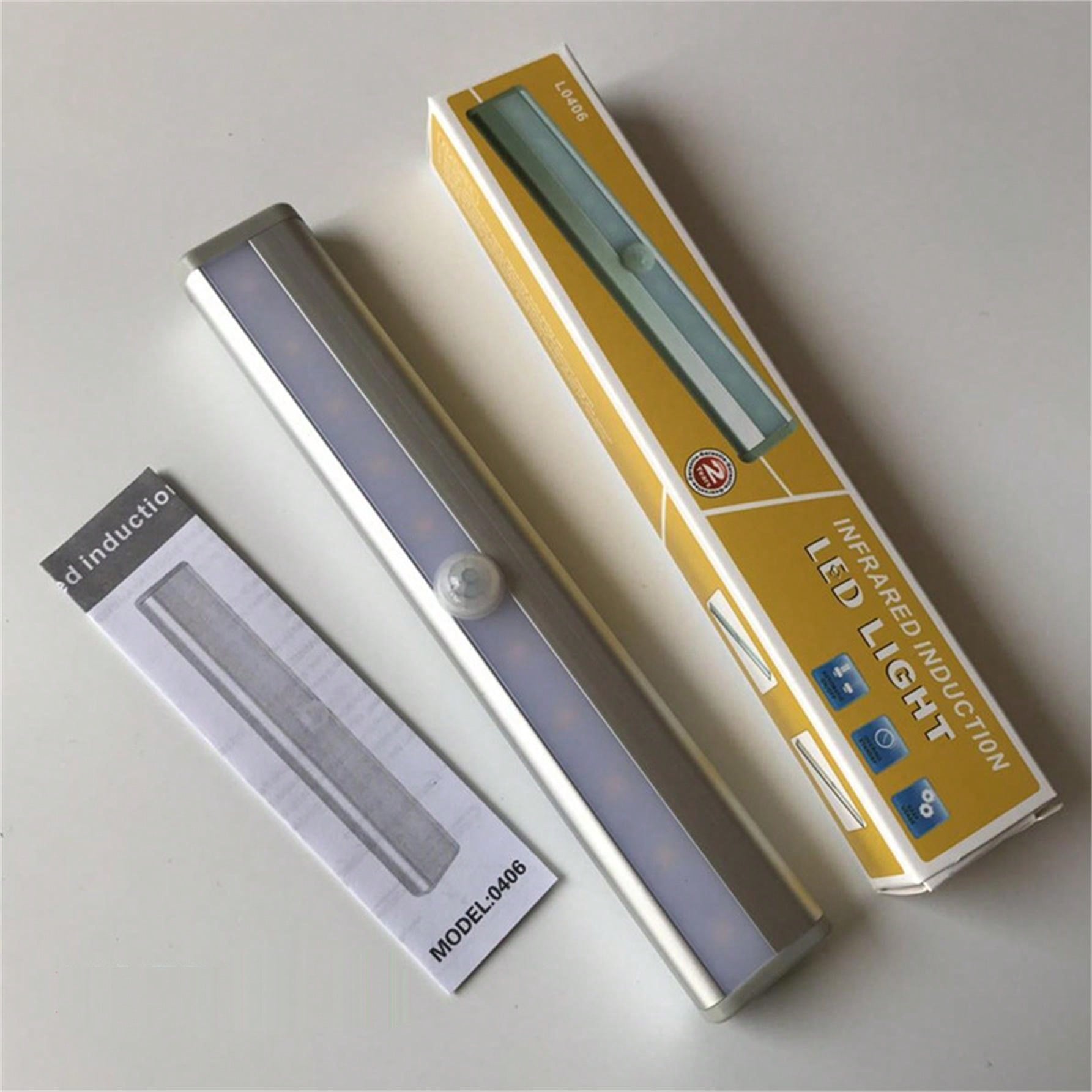 1pc 10 Beads Yellow Light Led Battery Cabinet Light With Pir Sensor And ...