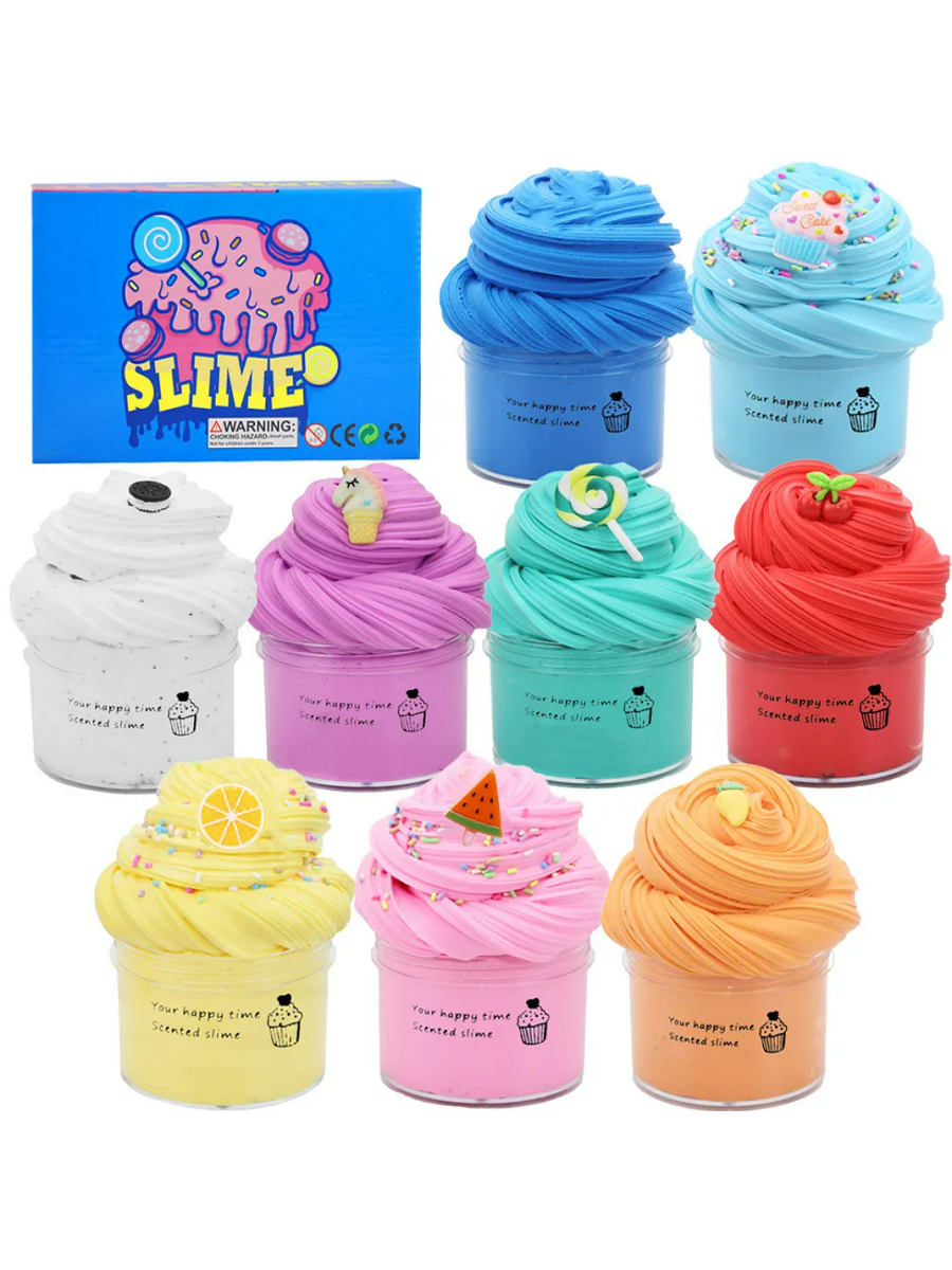 9pcs 50ml Random Colors Butter Slime With Color Box, With Random ...