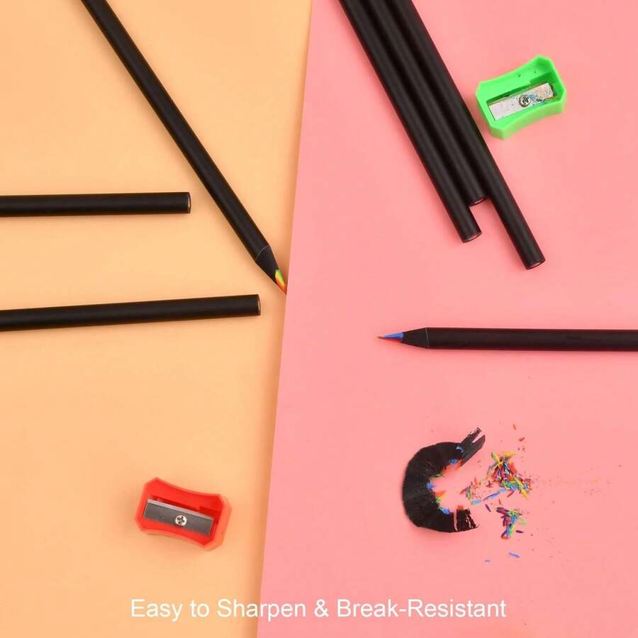 48 Pieces Rainbow Colored Pencils, 7 Color in 1 Rainbow Colored Pencil ...