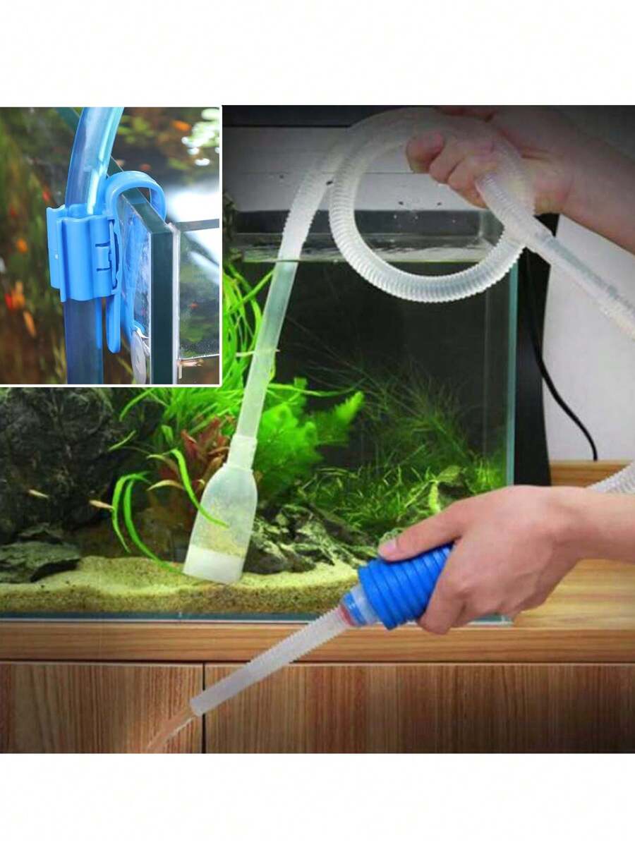 1pc Aquarium Water Change Pump, Fish Tank Waste Cleaning Siphon Gravel Vacuum Siphon Tube ...