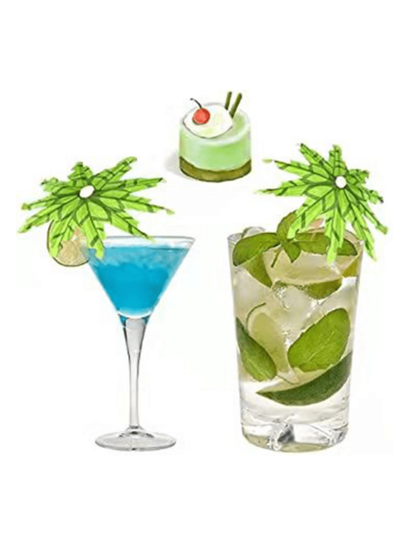 20pcs 10cm Cocktail Drink Umbrella Picks, Bar Wedding Party Cup ...