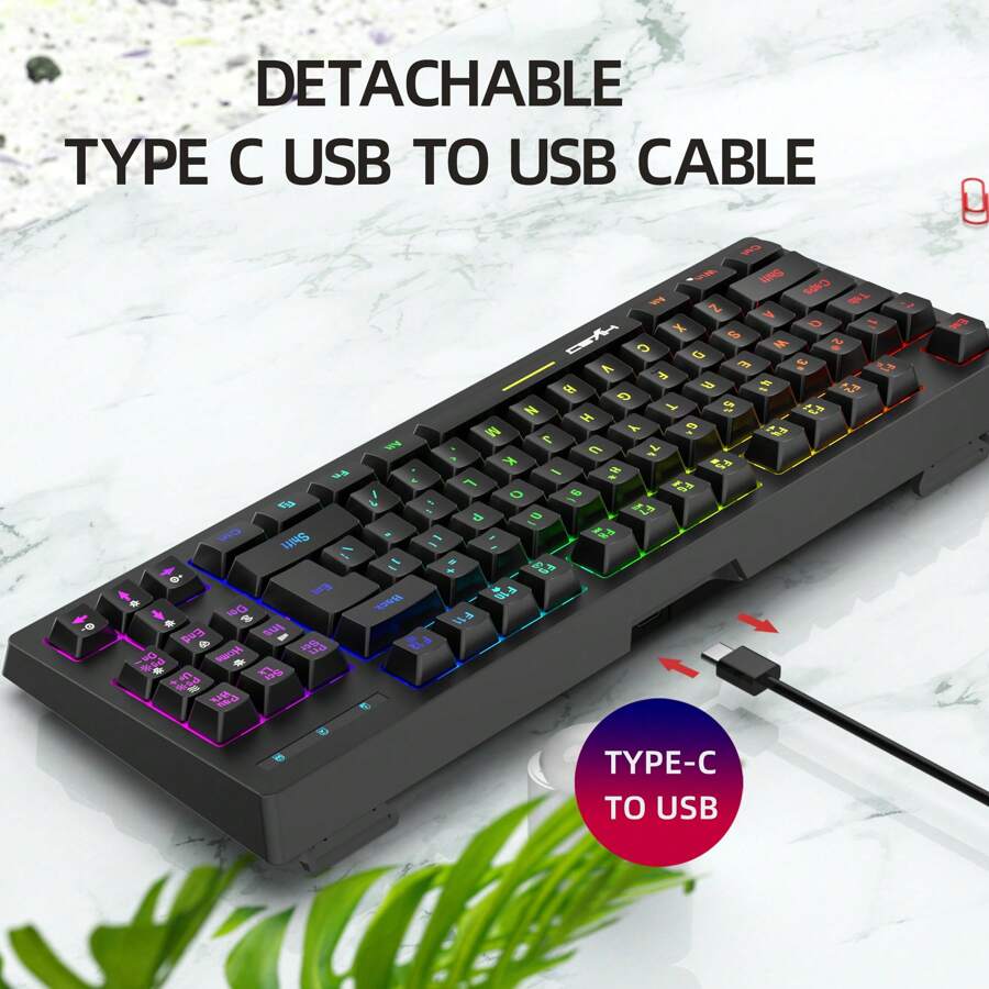 Wireless Keyboard Rechargeable RGB Backlit Ergonomic Keyboard, Light Up ...