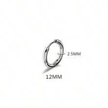 1pair European And American Style Hip-hop Titanium Hoop Earrings For ...