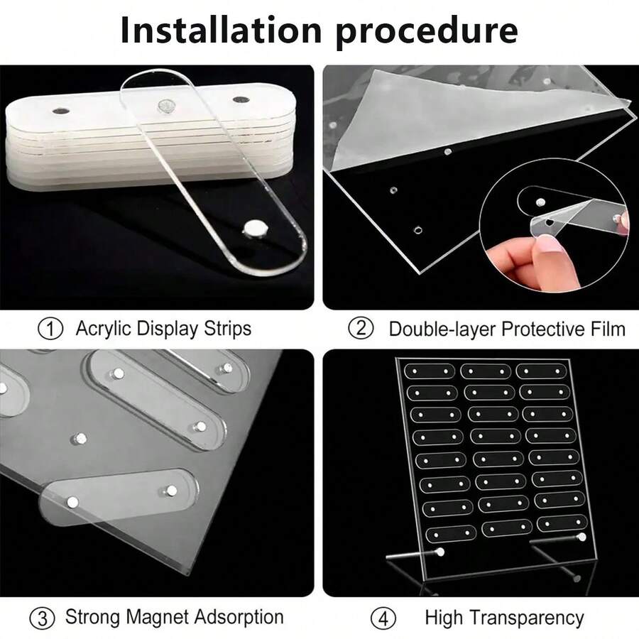 Nail Salon Acrylic Display Board With Magnetic Wearable Nails & Color ...