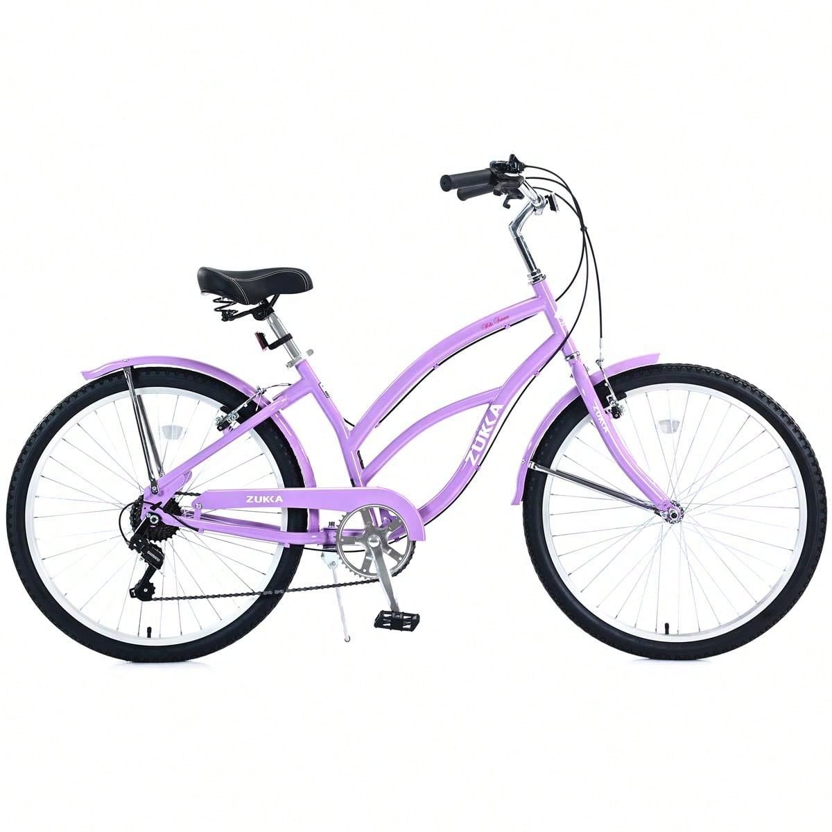 Merax 7 Speed Bicycles, Multiple Colors 26"Inch Beach Cruiser Bike ...