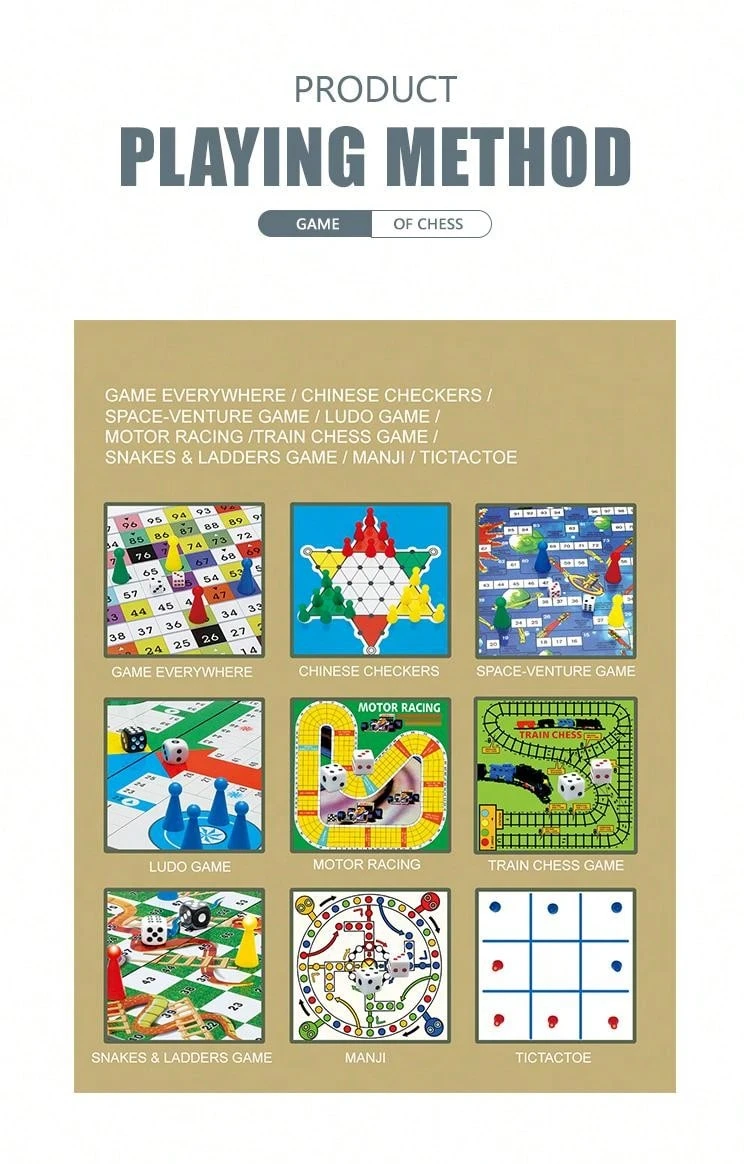 9-In-1 Board Game Chess Set - Outdoor Camping Educational Toys | SHEIN ...