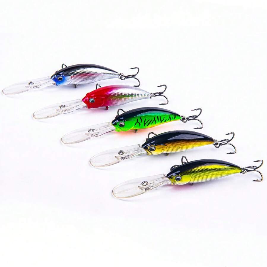 Red 1pc 8g9.7cm Long Lip Diving Floater Minnow Lure For Saltwater And ...