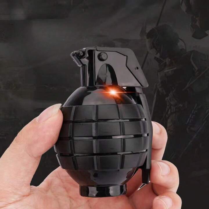 Realistic Plastic Hand Grenade Prank Toy With Light And Sound Model ...