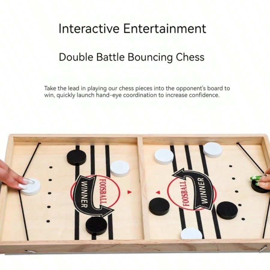 A Box Of Wooden Fossball Patterned Pine Wood Material Puck Shot Pong ...