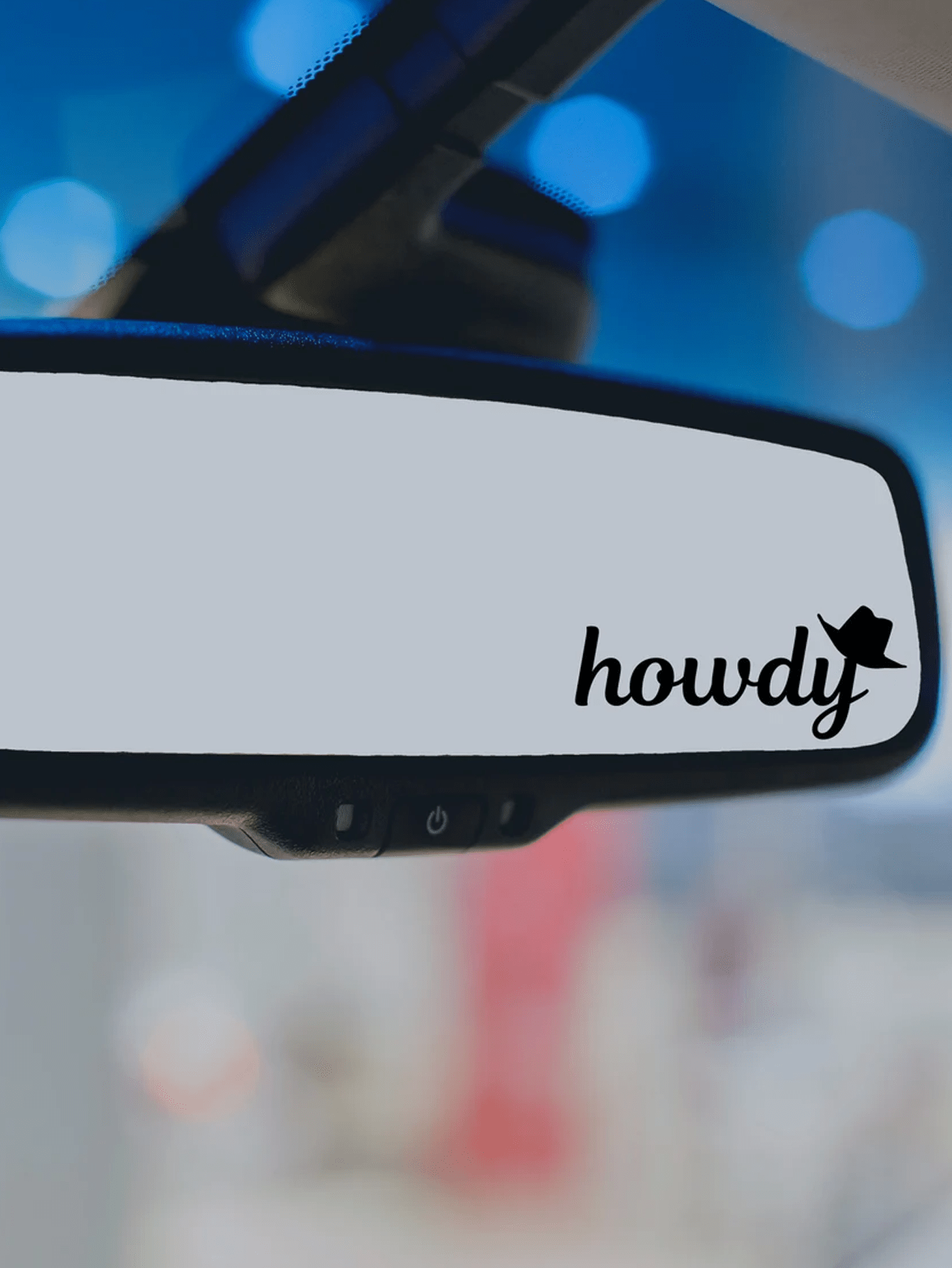 RandySticker Howdy Western Car Mirror Decal, Cowboy Hat Rearview Mirror ...