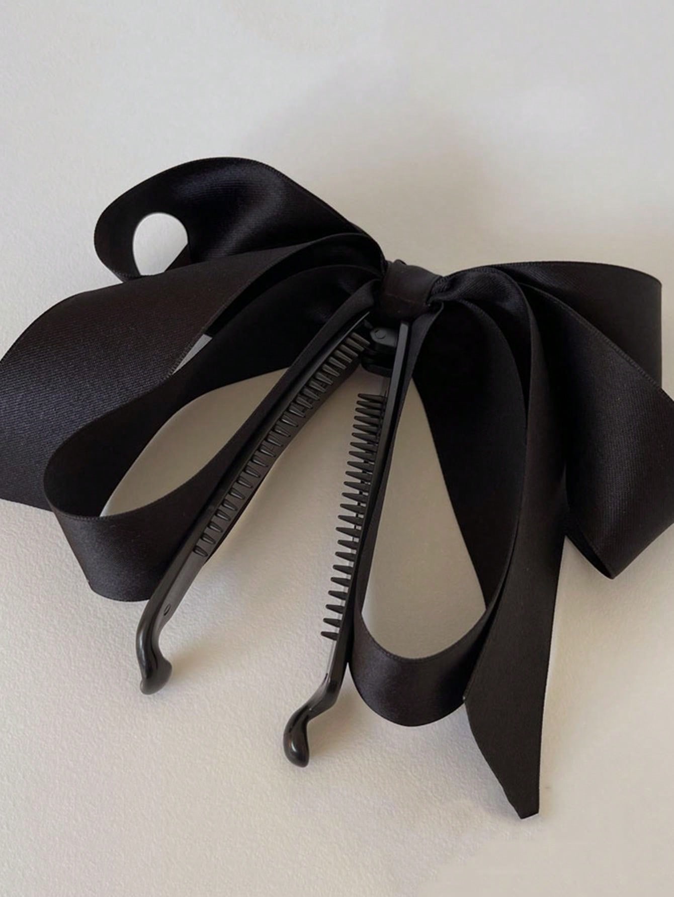 1pc Glossy Ribbon & Multi-layered Butterfly Bow Banana Clip Hair ...