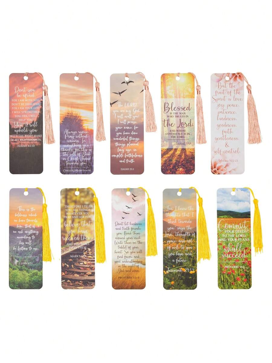 100 Pack Christian Bookmarks With Scriptures, Bible Verse Book Markers ...