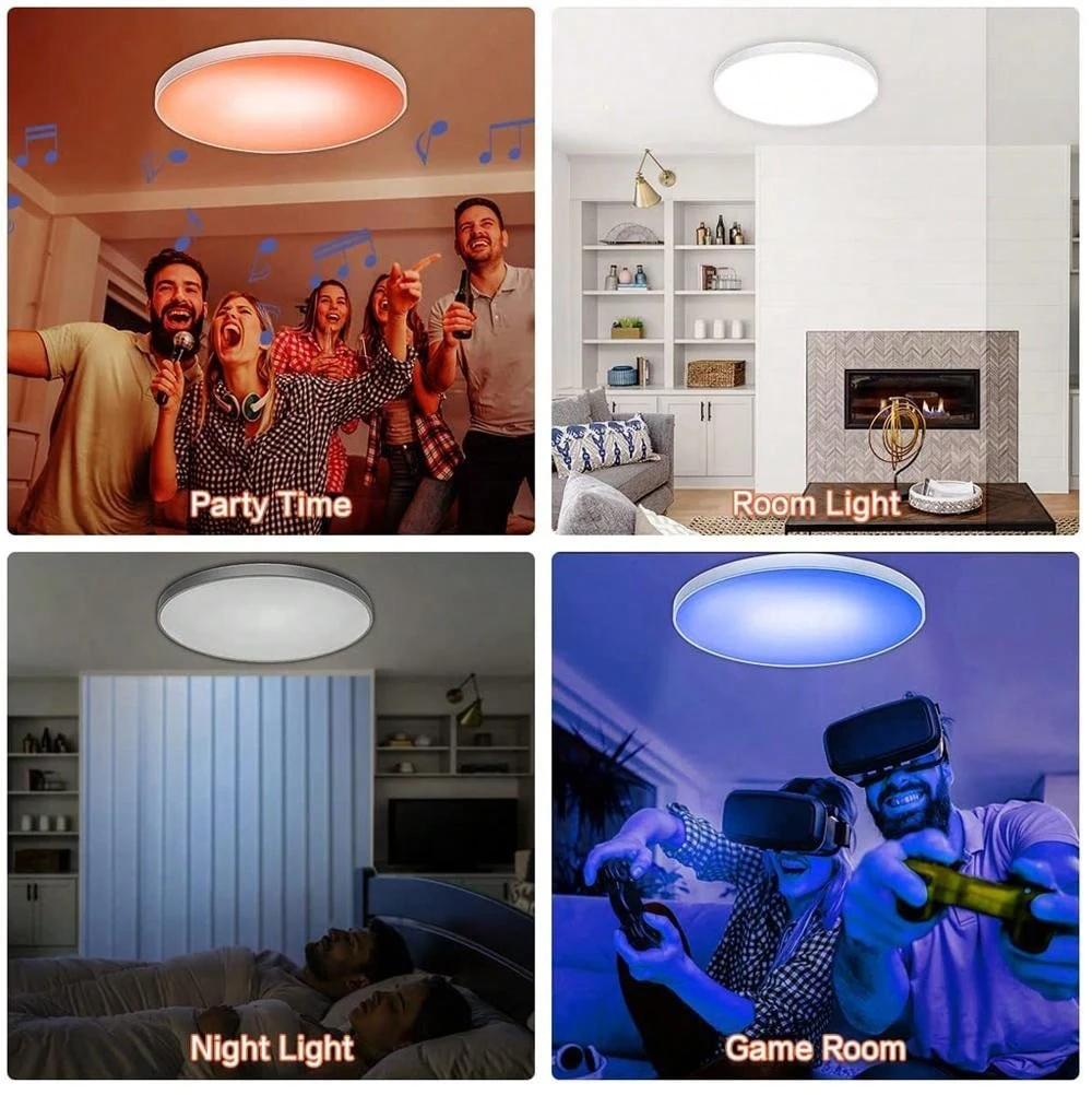 Tuya Wireless Smart Ceiling Light Led Bedroom Living Room Light RGBCW ...