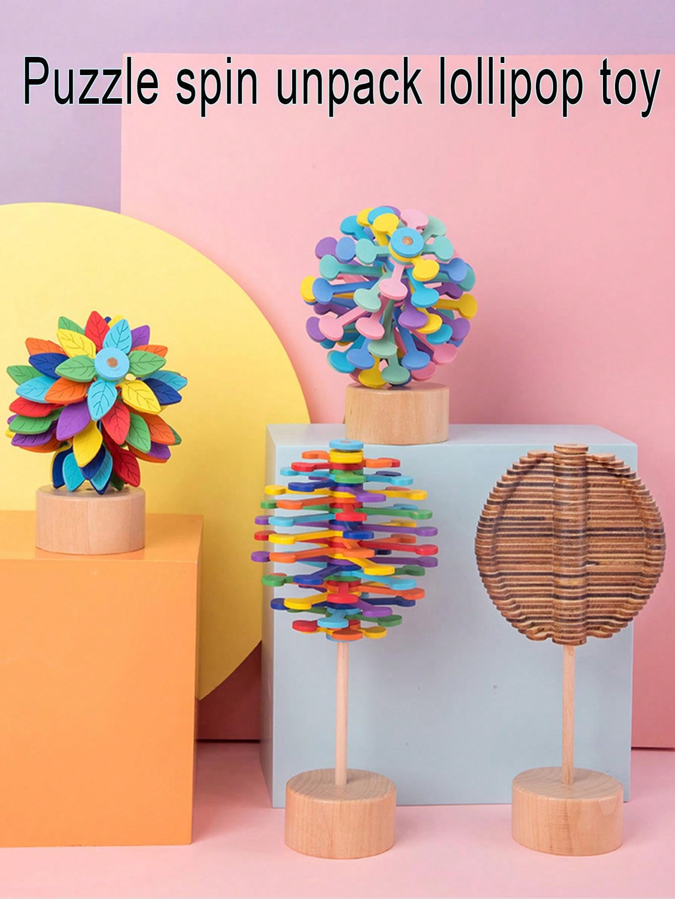 1pc Stress Relief Lollipop Shaped Fidget Toy With Fibonacci Spiral ...