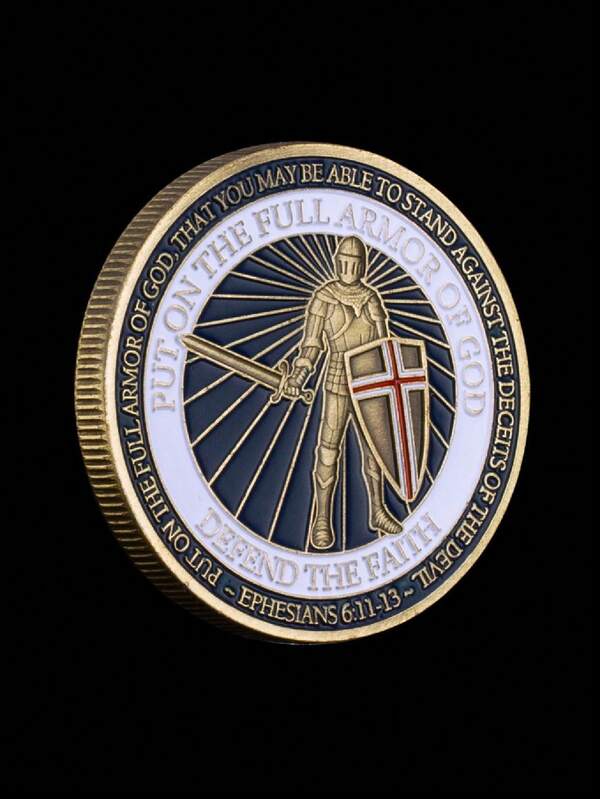 Put On The Full Armor Of God Challenge Coin For Christian Defend The ...