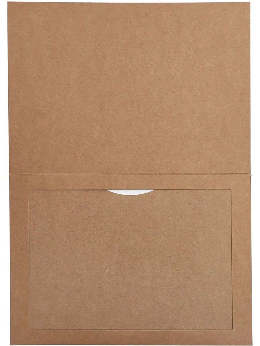 36 Pack Brown Kraft Paper Photo Insert Cards With Envelopes For 4x6 ...