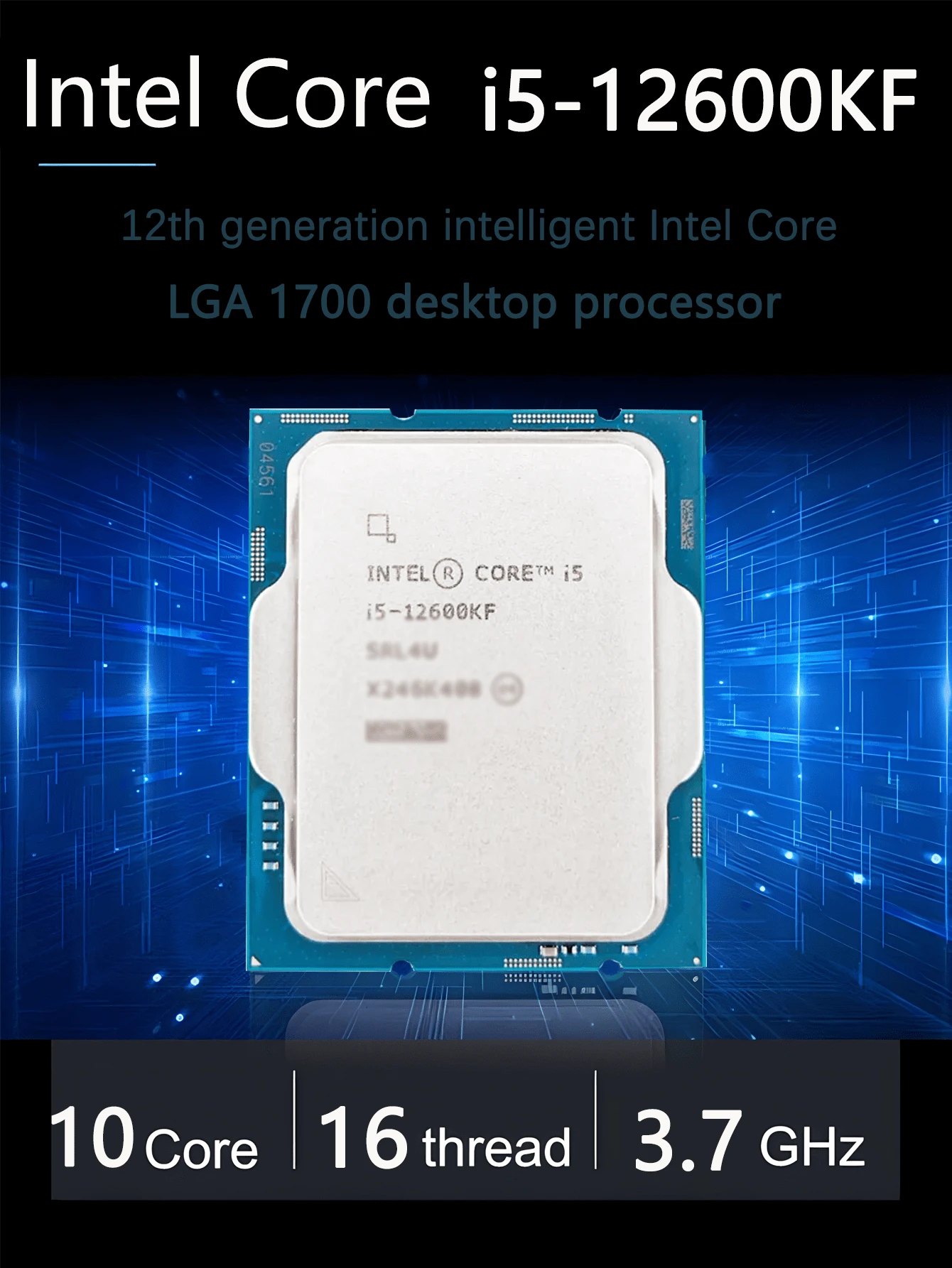 Intel Core I5-12600KF I5 12600KF 3.7GHz 10-Core 16-Thread CPU Processor ...