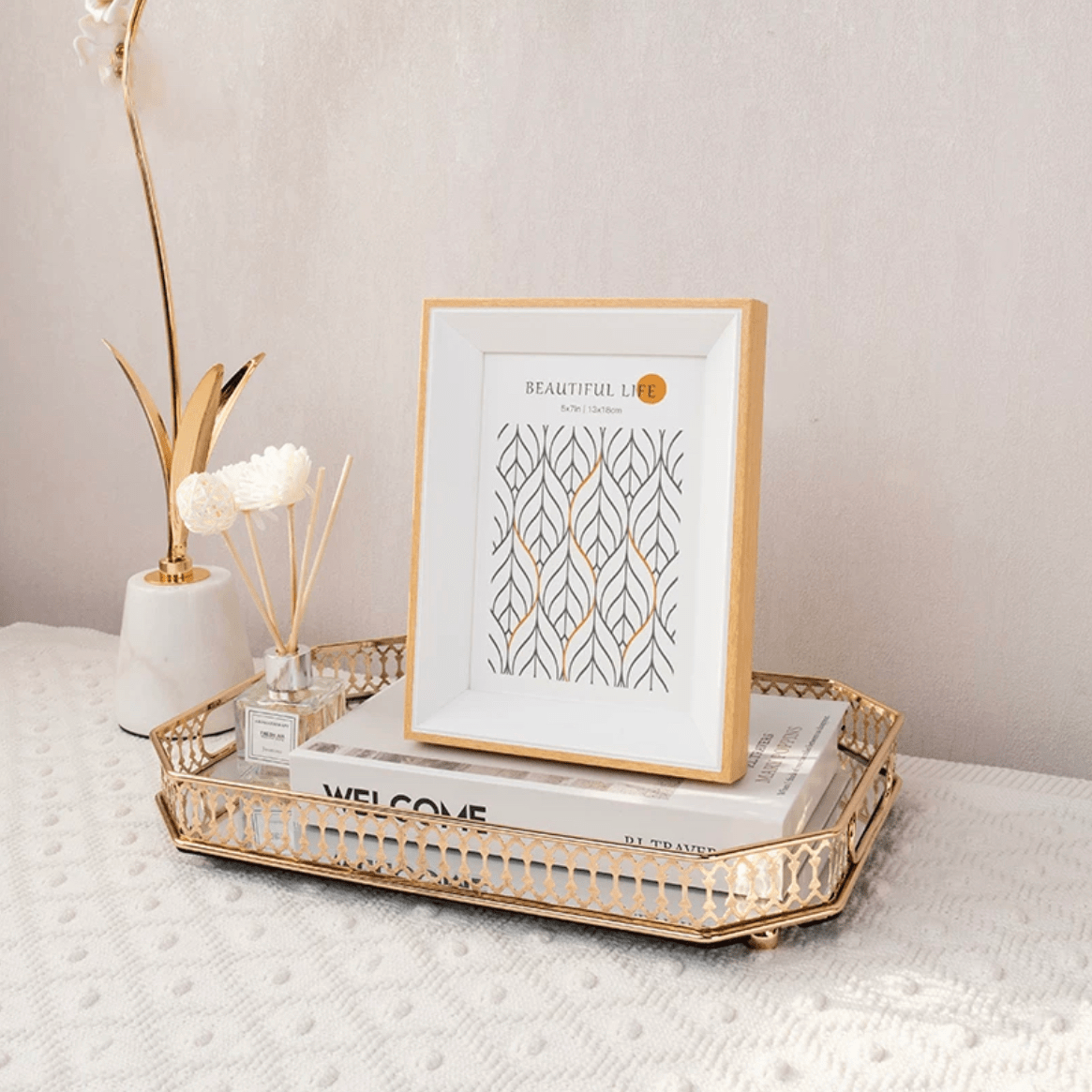 1pc Modern Luxury Style Picture Frame For Decoration With Horizontal ...