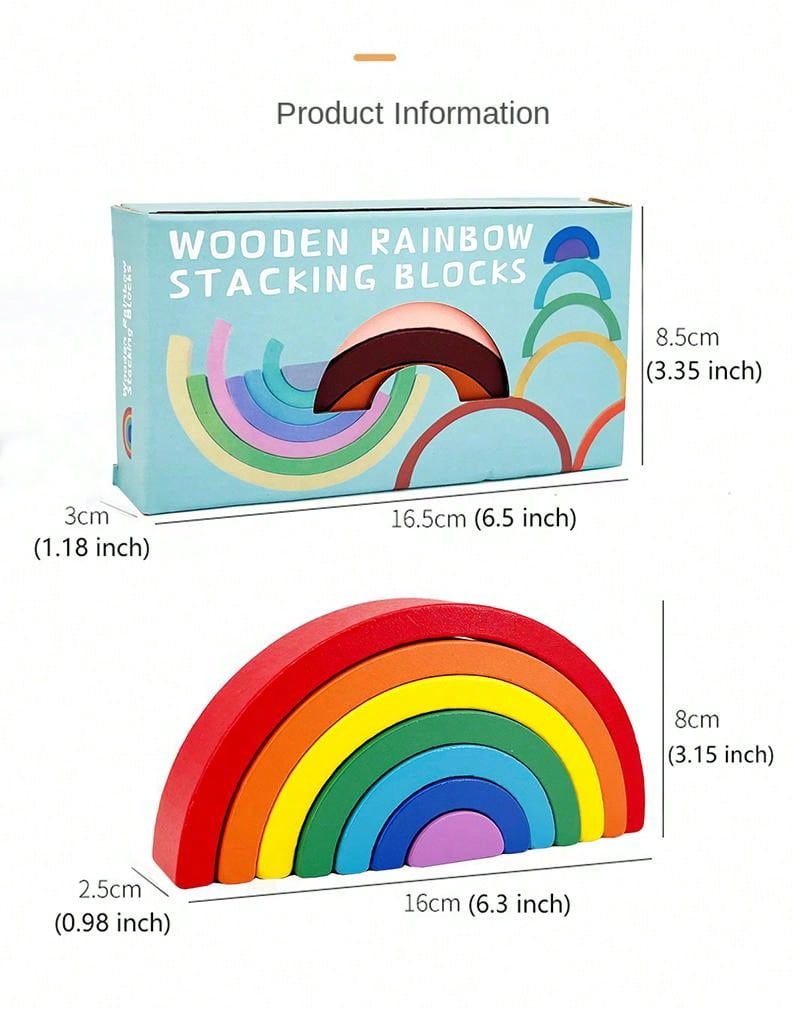 1pc Arch Bridge Rainbow Building Blocks Color Cognitive Stacking Games ...